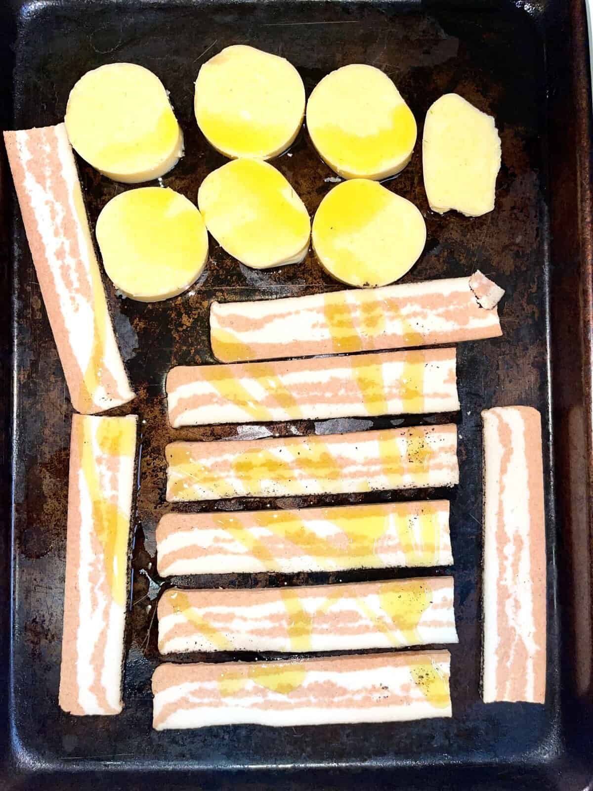 Roasted Beet, Polenta & Vegan Bacon - Make Pure Thy Heart