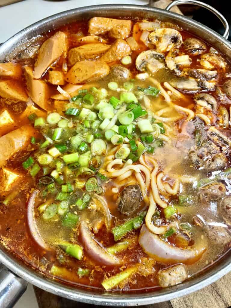 Vegan Korean Budae Jjigae Recipe (Army Base Stew) - Make Pure Thy Heart