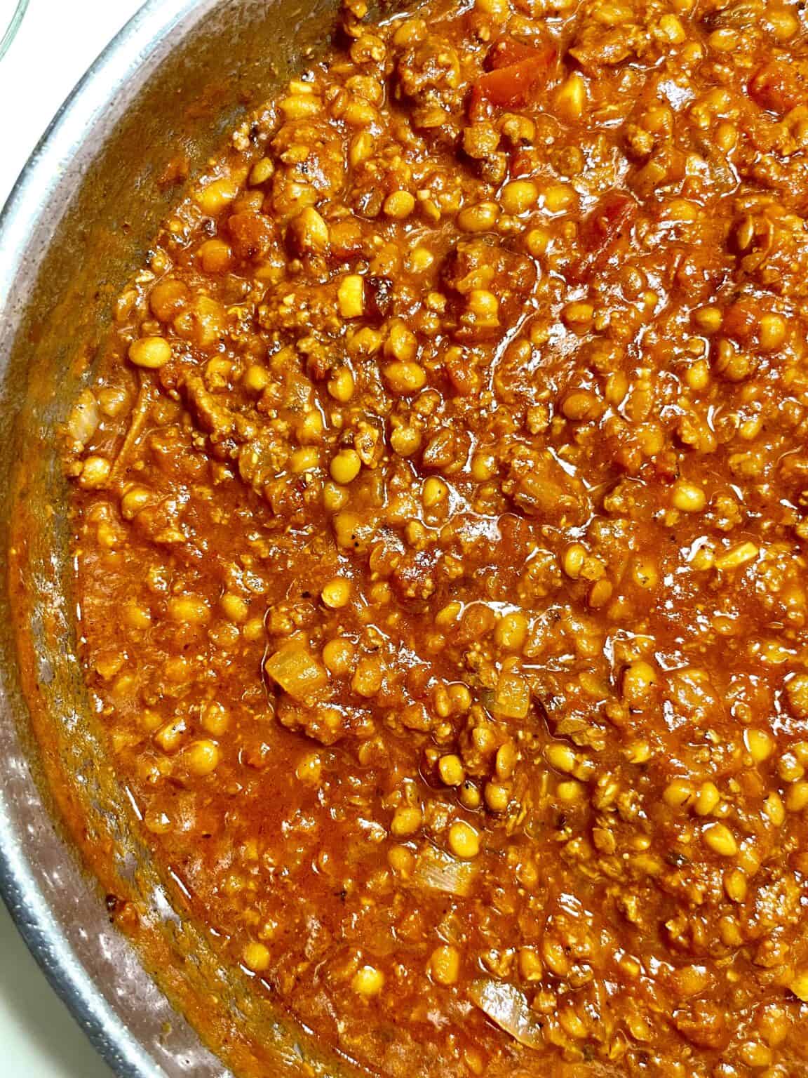 Best Vegan Lentil Chili With Impossible Meat - Make Pure Thy Heart