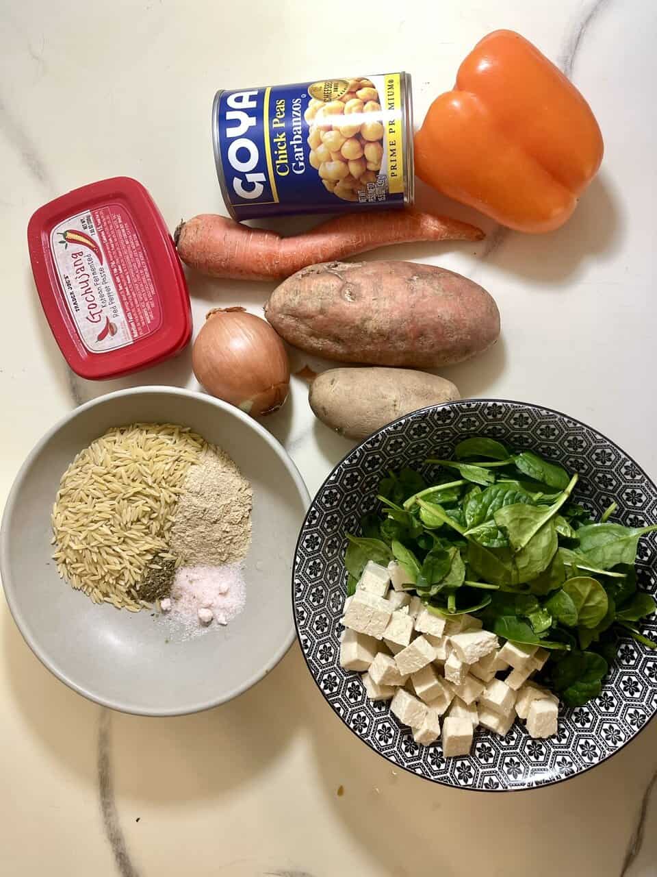 Easy Spicy Gochujang Vegetable Soup with Chickpeas and Tofu - Make Pure ...